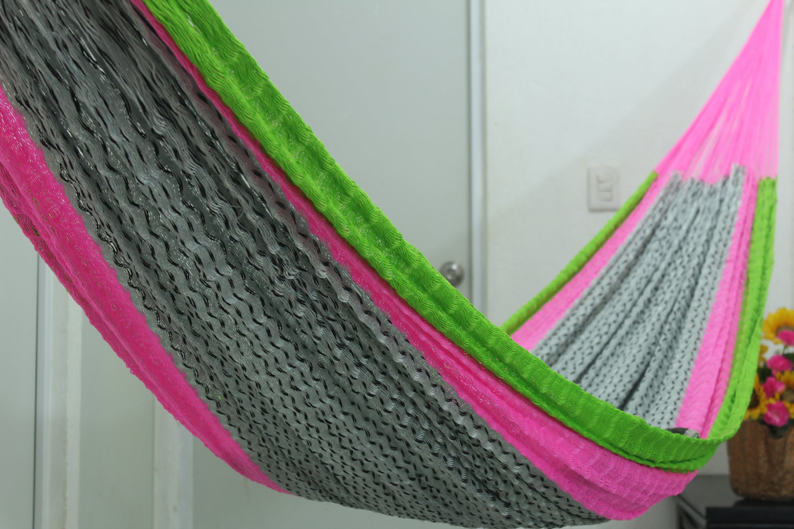 Hamaca Tradicional Artesanal Matrimonial de hilo Delgado Nylon Pitaya ...