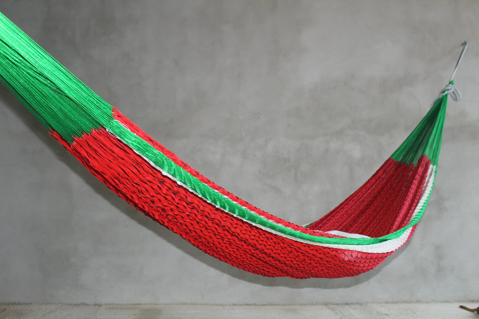 Hamaca Tradicional Artesanal Matrimonial de hilo Delgado Nylon Sandia ...