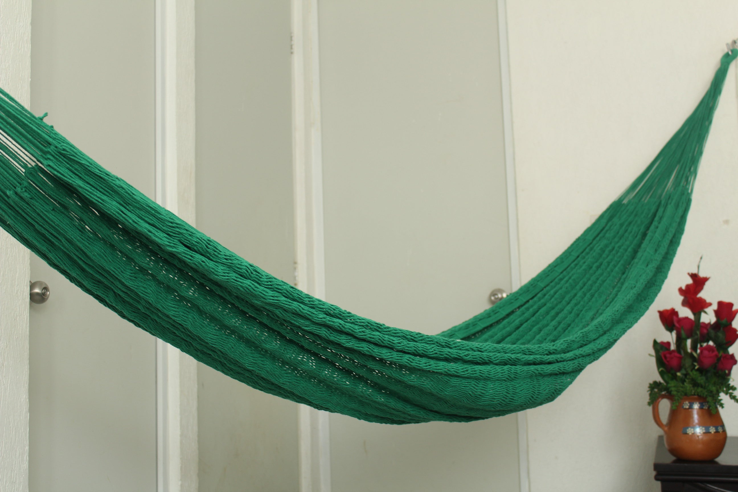 Hamaca Yucateca Matrimonial Artesanal Color Verde – hamacas vinalay