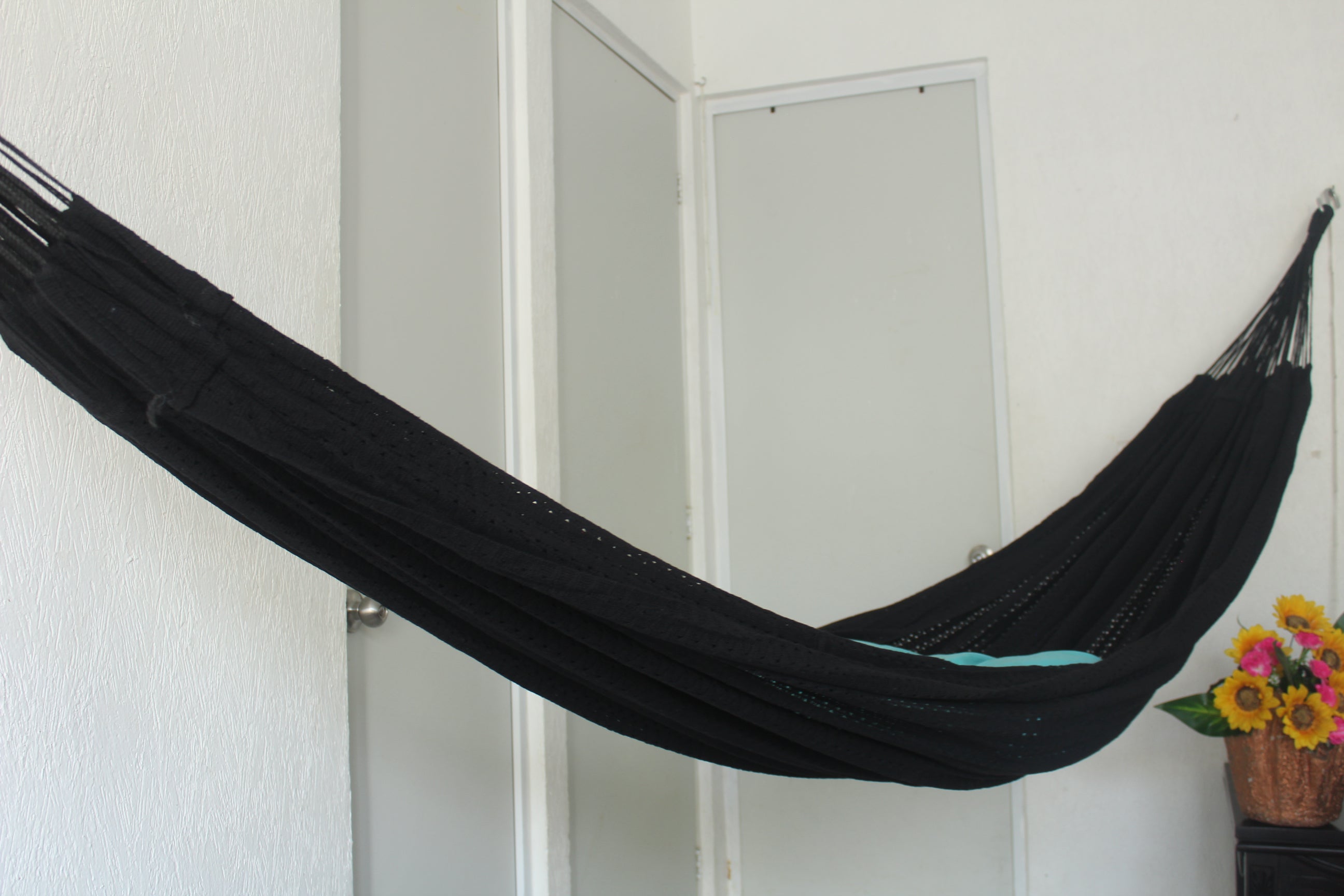 Hamaca de Algodón Tela fresca Artesanal Color Negro King Size – hamacas ...
