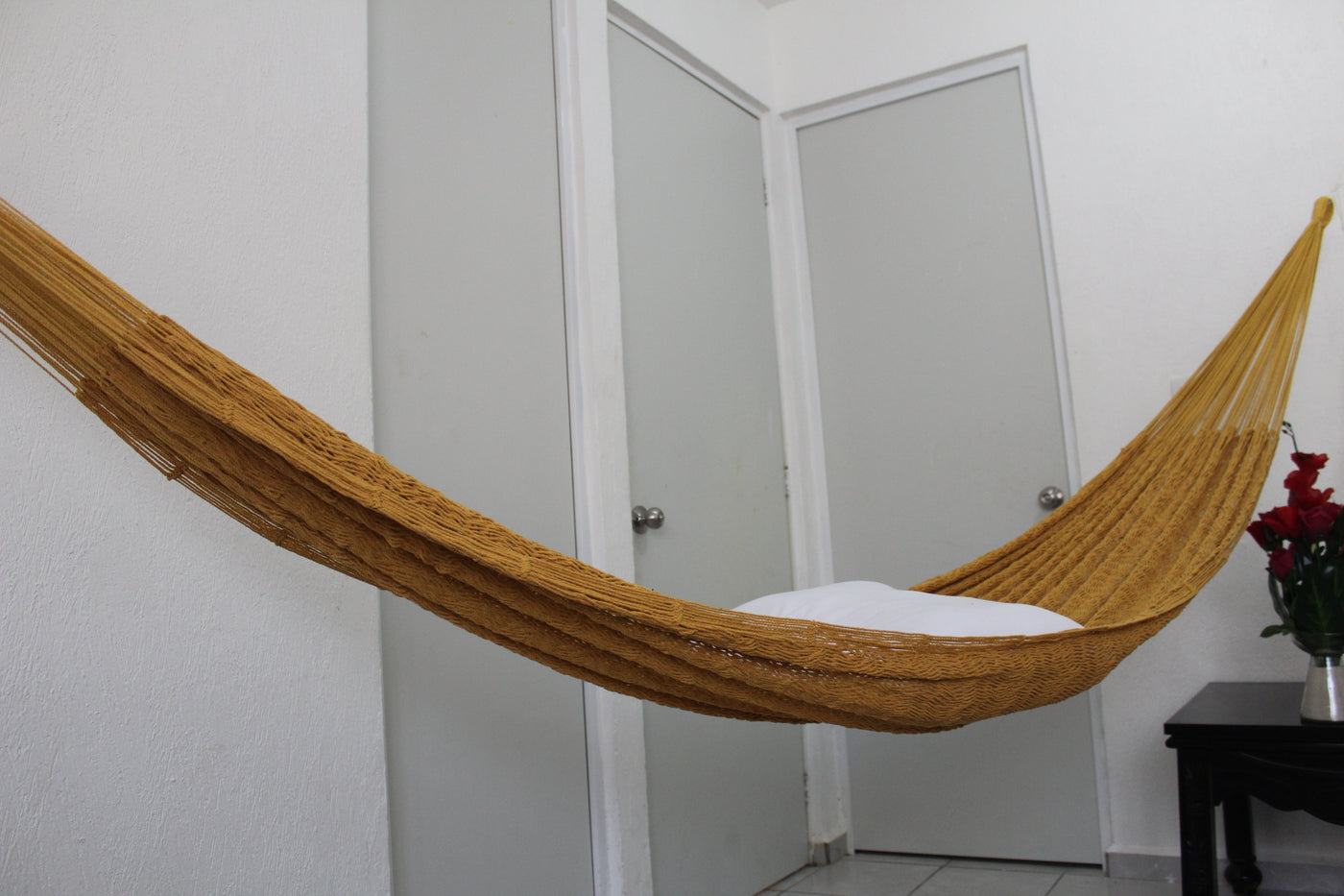 Hamaca Yucateca Matrimonial De Algodón Artesanal Color Mostaza ...