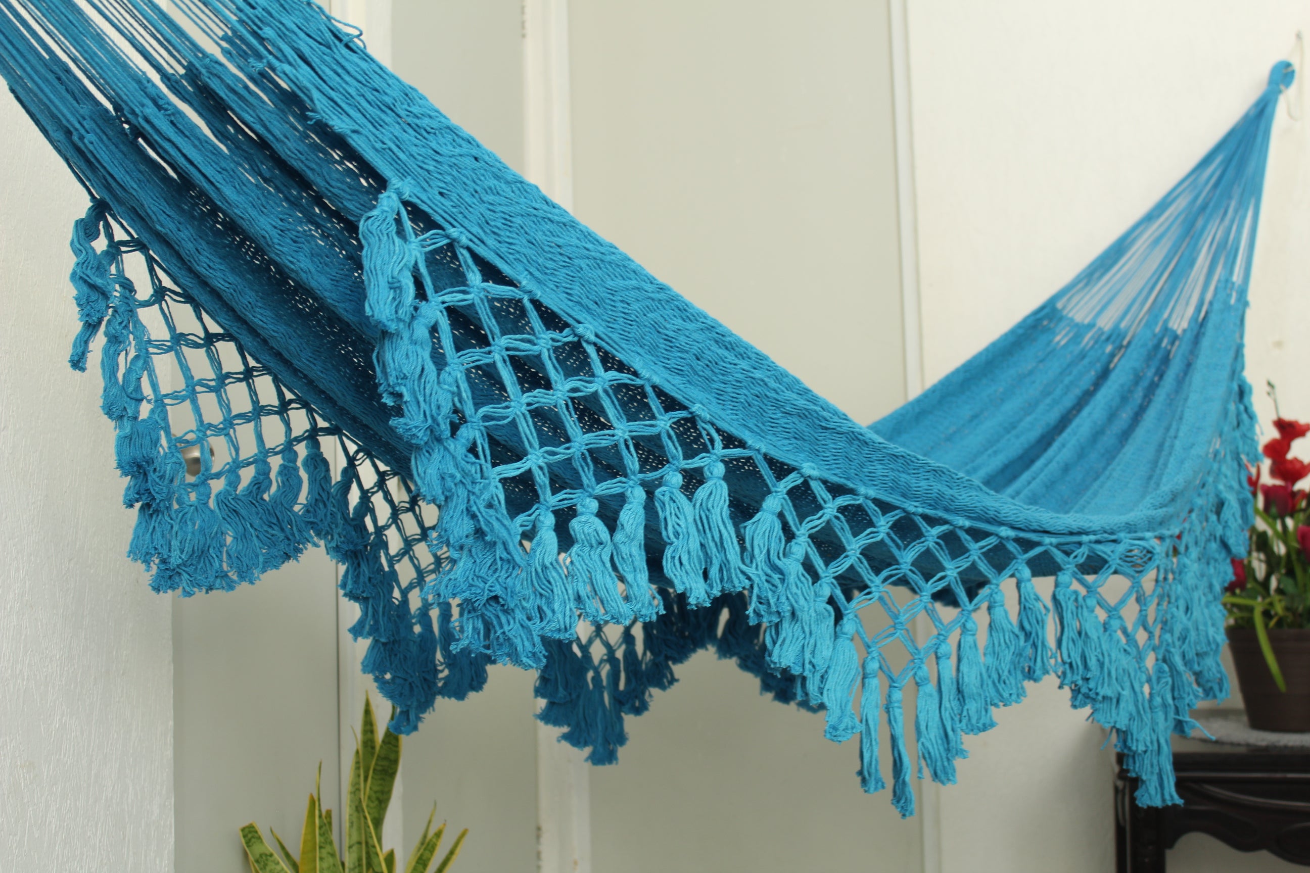 Hamaca Algodon Modelo Uxmal Color Azul – hamacas vinalay